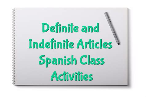 Spanish Worksheet Definite And Indefinite Articles Printable Word