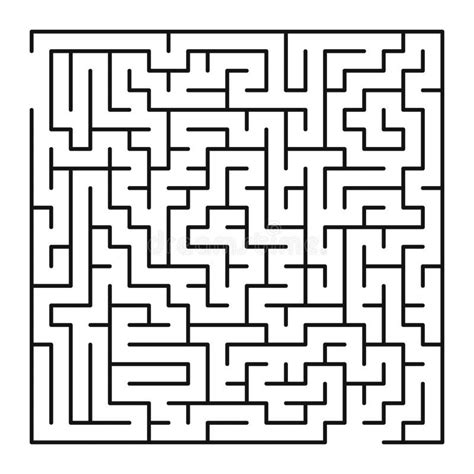 Maze Shape Design Element There Is One Entrance And Exit And One Correct Path But Many Paths