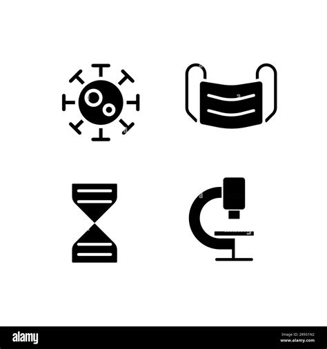 Virus Prevention And Treatment Black Glyph Icons Set On White Space Stock Vector Image And Art Alamy