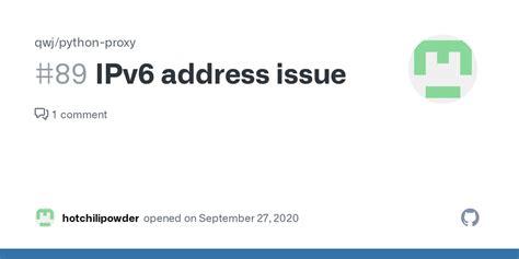 IPv Address Issue Issue Qwj Python Proxy GitHub