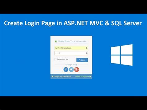 How To Create Login Page In Asp Net Mvc Using D Procedure In Asp Infoupdate Org