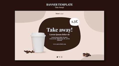 테이크 아웃 커피에 대한 수직 전단지 템플릿 무료 Psd 파일