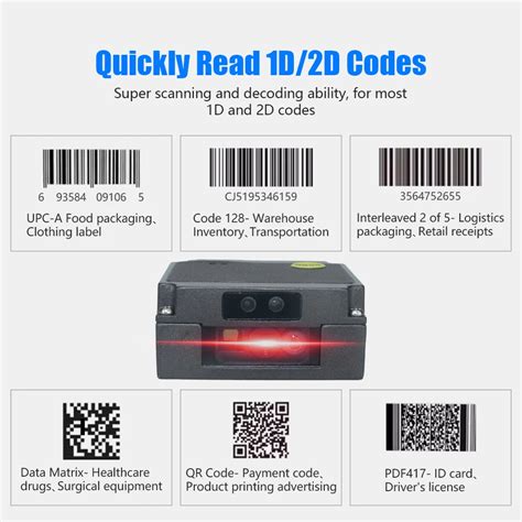 Barcode Scanner Embedded 1d 2d Qr Cmos Camara Barcode Reader Module
