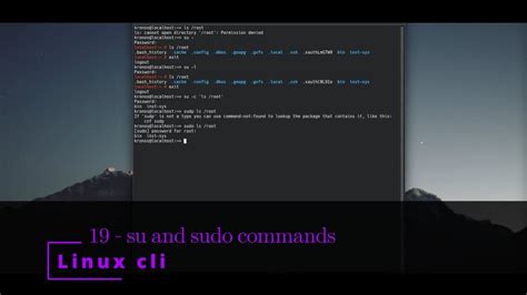 Linux Cli 19 🐧 Su And Sudo Commands Youtube