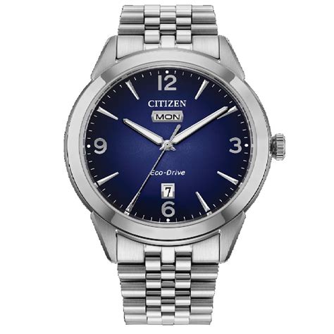 Mens Stainless Steel Dress Watch Eco Drive