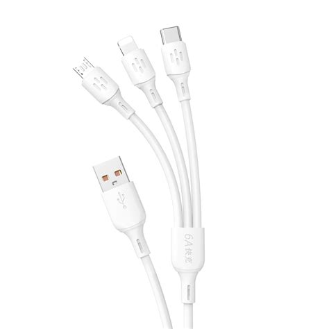 Usb Usb C Micro Usb Lightning Kábel 480mb S 6a 1 2m Fehér Smartdiszkont