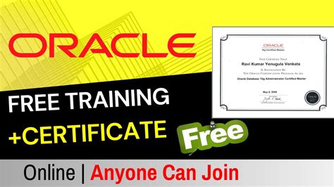 Oracle Launched New Certification Course Free Online Sql Plsql Python