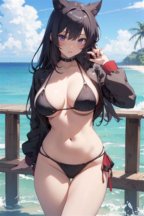Sexy Anime Girl Ai Art Pixai