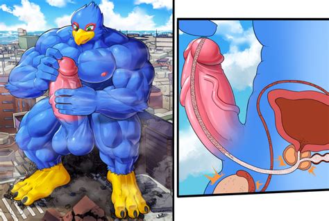 Rule 34 Absurd Res Anthro Avian Balls Beak Bird Bladder Blue Body Bodily Fluids Building City