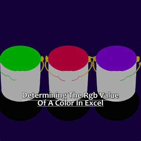 Determining The Rgb Value Of A Color In Excel ManyCoders