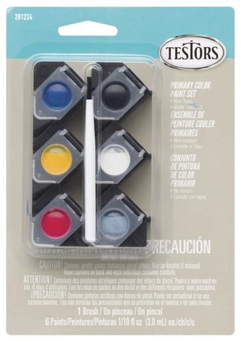 Testors Acrylic Paint Pod 6 Piece Set Primary Colors Small Addictions Rc