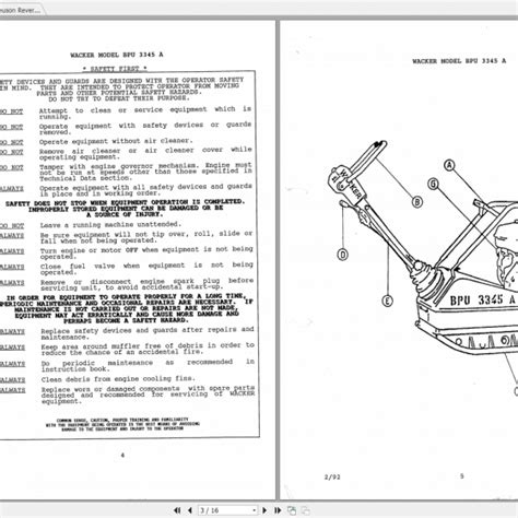 Wacker Neuson Reversible Vibratory Plates BPU A Operator Repair Parts Manual