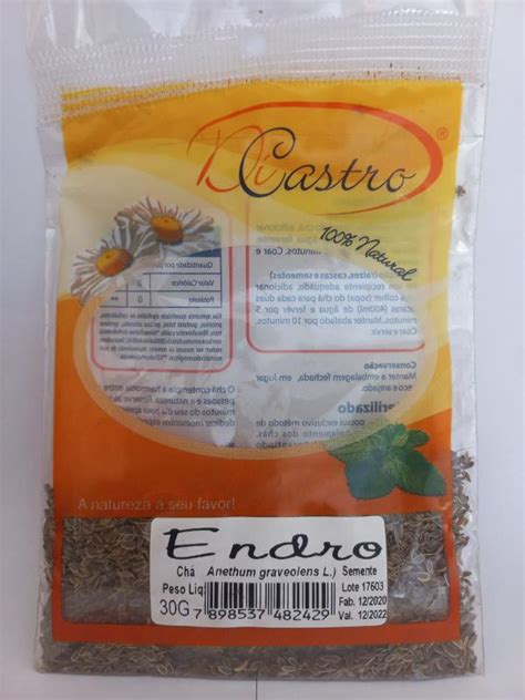 Chá Endro Semente Pacote 30g Dicastro Di Castro Chá Magazine Luiza