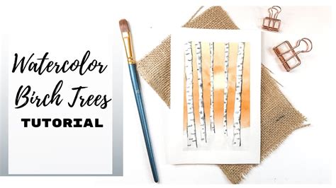 Watercolor Birch Trees Tutorial Youtube