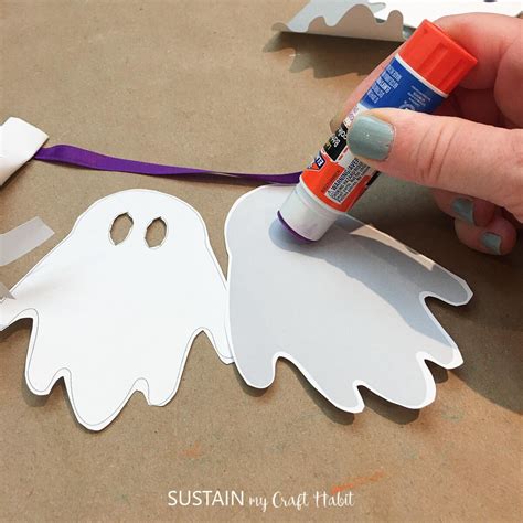 Diy Halloween Paper Garland With Free Printable Sustain My Craft Habit