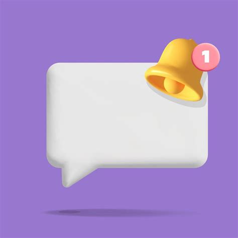 3d Vector Mockup Empty Reminder Popup Notification With Bell With New