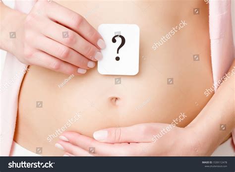 Woman Showing Question Mark On Naked Stock Photo Shutterstock