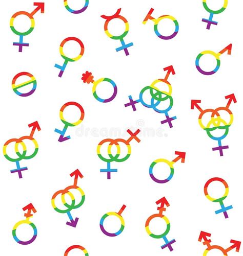 Vector Seamless Pattern Of Gender And Sexual Stock Vector Illustration Of Nonbinary