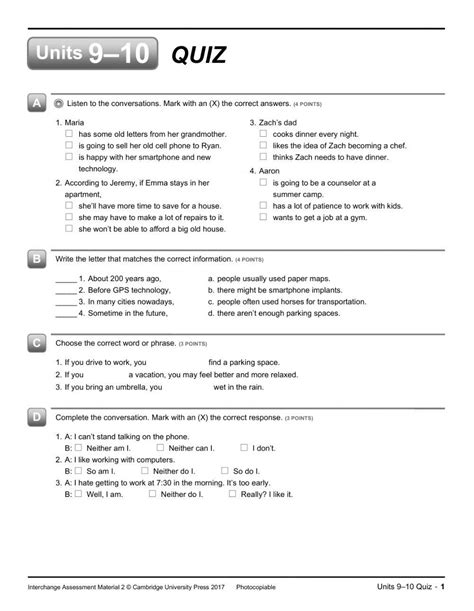 Units 9 10 Quiz… Free Interactive Worksheets 5831836