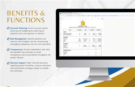 Construction Cost Estimation In Excel Google Sheets Download Template Net