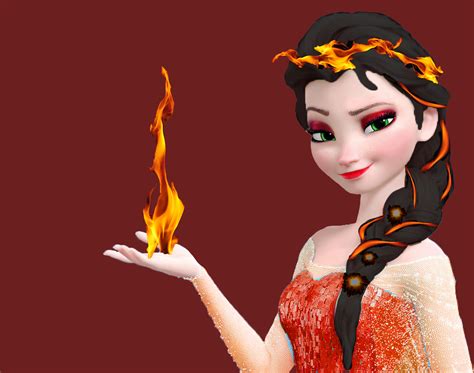 Fire Elsa By Lupusamari