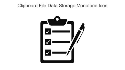 Clipboard File Data Storage Monotone Icon In Powerpoint Pptx Png And Editable Eps Format Ppt Sample