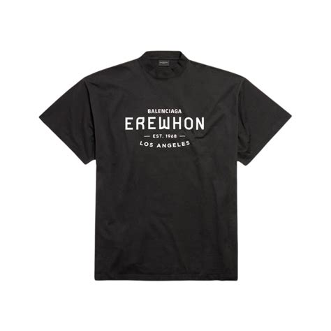 발렌시아가 에레혼 로스 엔젤레스 오버사이즈 티셔츠 블랙 화이트 Balenciaga Kream