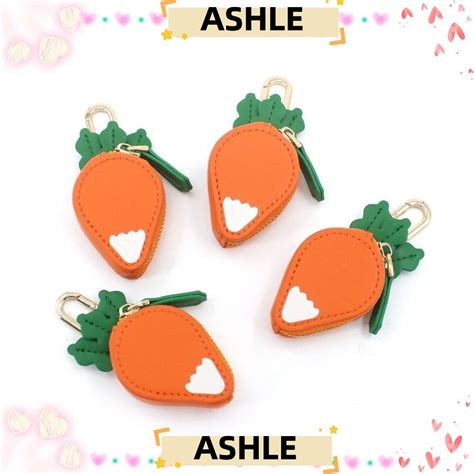 Ashle พวงกุญแจและกระเป๋าใส่เหรียญpuหนัง ทรงกลม พร้อมดีไซน์ผลไม้น่ารัก Shopee Thailand