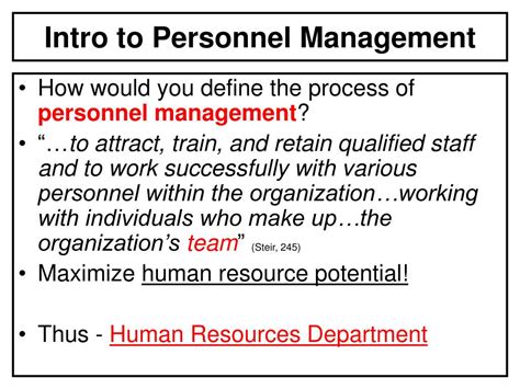 Ppt Personnel Management Powerpoint Presentation Free Download Id