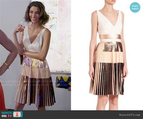 Wornontv Delias Metallic Pleated Dress On Girlfriends Guide To