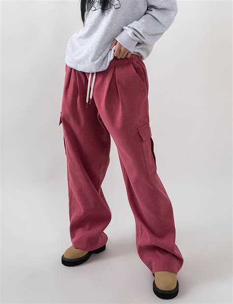 기모 밴딩 와이드 카고 팬츠 남녀공용 2color