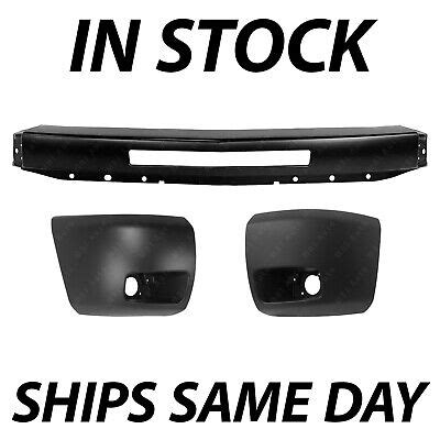 New Steel Front Bumper Face Bar Kit For 2007 2013 Chevy Silverado 1500