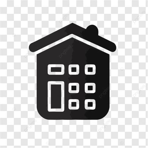 흰색 바탕에 검은 집 아이콘 벡터 흰색 배경에 있는 단순한 검은색 모기지 아이콘 그림자 없음 작은 프레임 중앙 Png 일러스트 및 벡터 에 대한 무료 다운로드