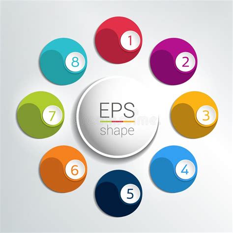 Infographic Flow Chart Color Circles Chart Stock Vector Illustration