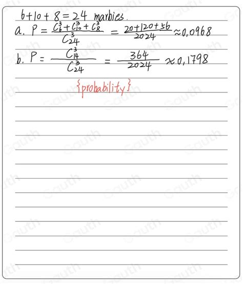 Solved An Urn Contains 6 Red Marbles 10 While Marbles And 8 Blue