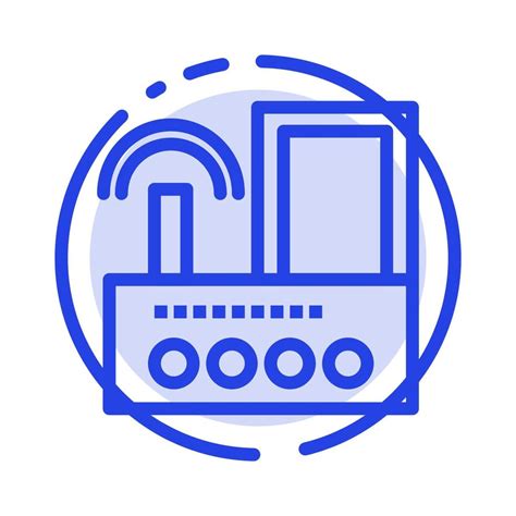 Router Device Signal Wifi Radio Blue Dotted Line Line Icon 17965089 Vector Art At Vecteezy