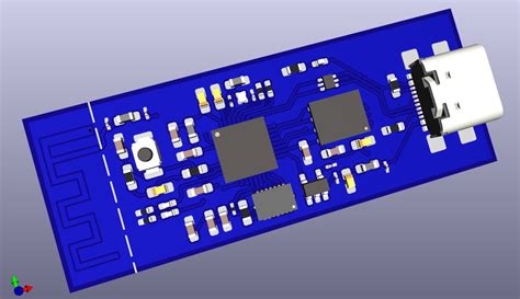 a pcb using an esp32 c3 microcontroller with an external flash memory… nassim habbi