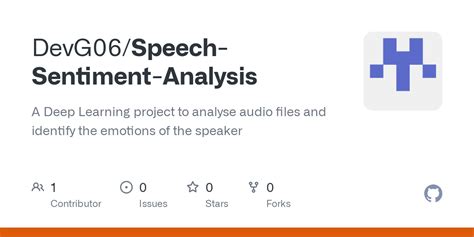 Github Devg06 Speech Sentiment Analysis A Deep Learning Project To Analyse Audio Files And