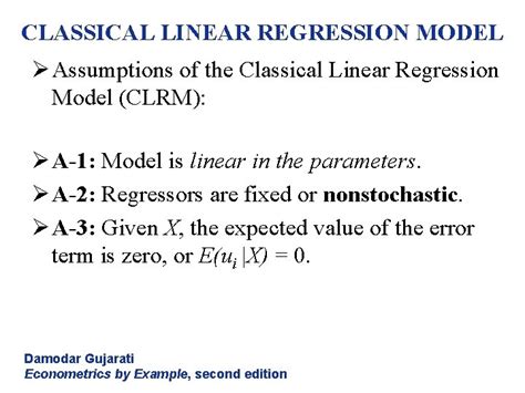 Chapter 1 The Linear Regression Model An Overview