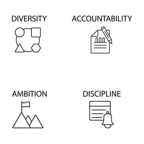 Core Values Icons Set Core Values Pack Symbol Vector Elements For Infographic Web 9842518