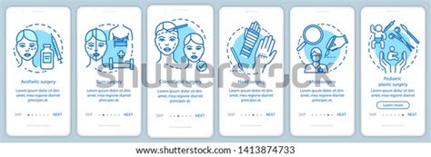 Plastic Surgery Types Onboarding Mobile App Stock Vector Royalty Free 1413874733 Shutterstock