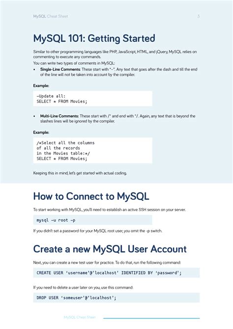 Solution Mysql Cheat Sheet Studypool
