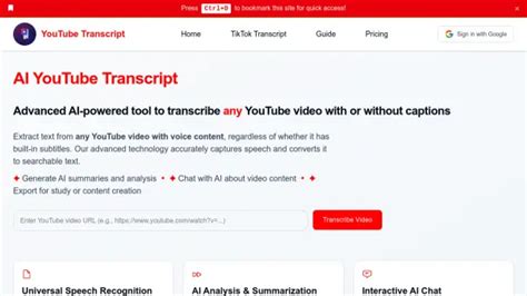 Youtube Transcript Ai Powered Transcription And Summarization For Youtube Videos