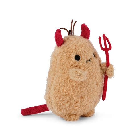 Devil Potato Mini Plush Toy Cute Potato Fluffy Spud Plush Halloween Plushie Cute Devil T