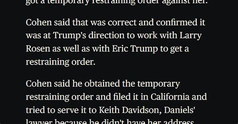 At Trump Criminal Trial Today Michael Cohen Gave Some Damning Testimony Here Is An Example