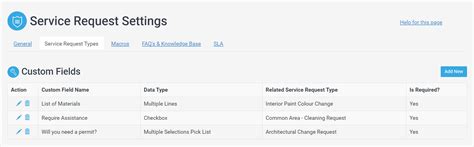 Service Requests How To Add Edit Custom Fields Condo Control English