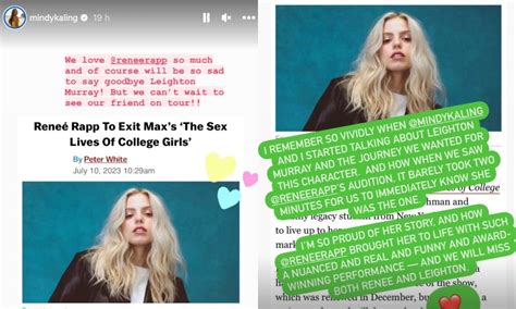 Renée Rapp To Exit The Sex Lives Of College Girls In Season Three