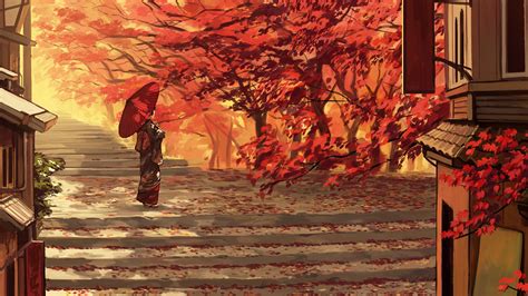 Autumn Aesthetic Anime Wallpapers Wallpaper Cave