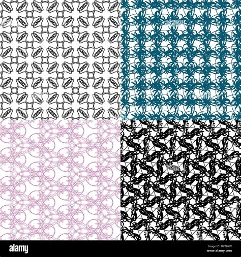 Set Of Geometric Pattern In Op Art Design Vector Illustration Art Stock Vector Image And Art Alamy