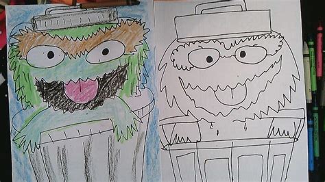 Drawing Oscar The Grouch Very Easy Young Grades Youtube